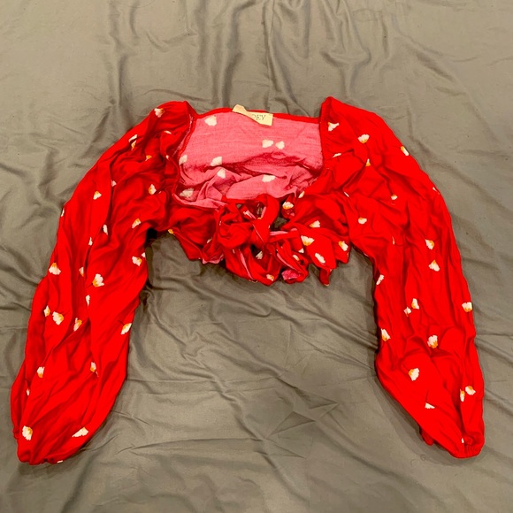 Tobi | Tops | Tobi Red Crop Top | Poshmark